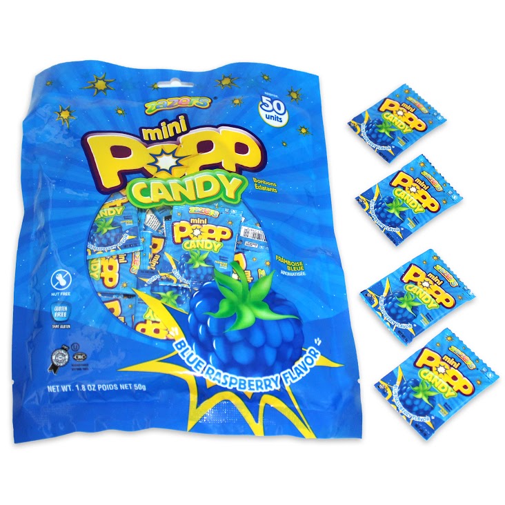 Mini Popp Candy Blue Raspberry Flv (50ct) - Oppenheimer