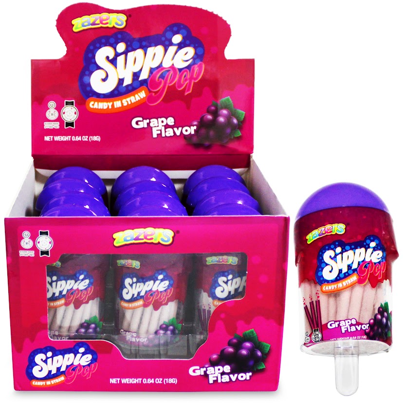 Zazers Sippie 'POP' Candy Powder Grape Flv - Oppenheimer
