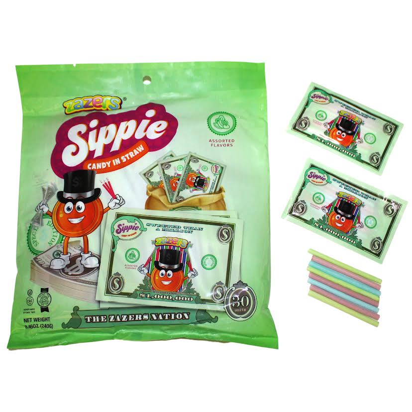 Zazers Sippie Candy Powder Assorted Flv (Money) - Oppenheimer
