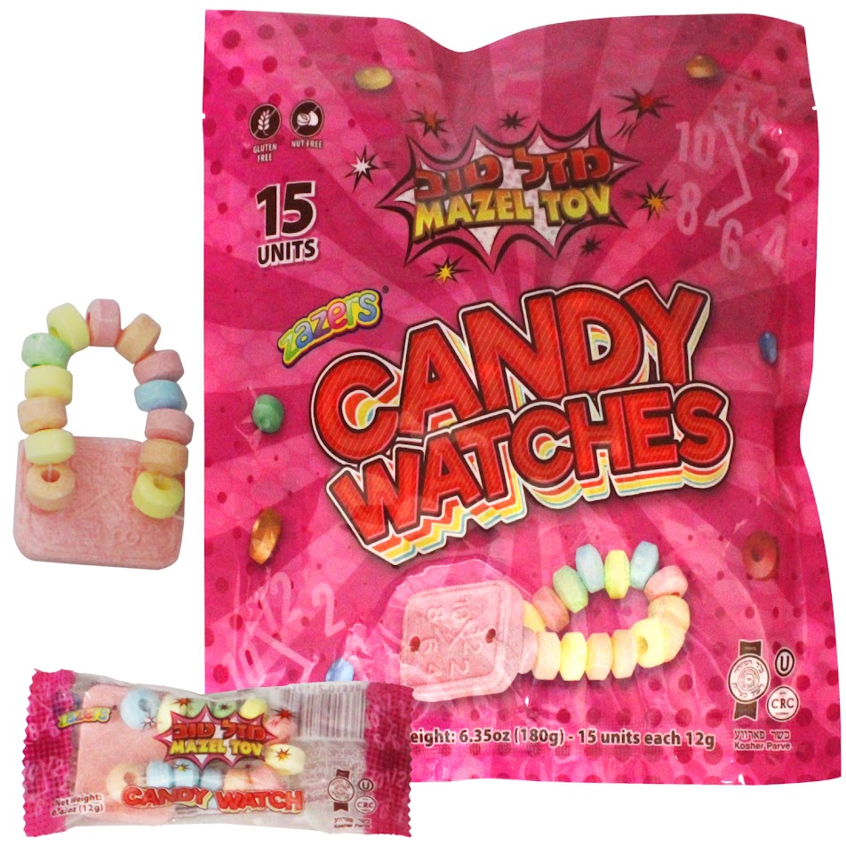 Candy Watch Mazel Tov Pink In Bag - Oppenheimer